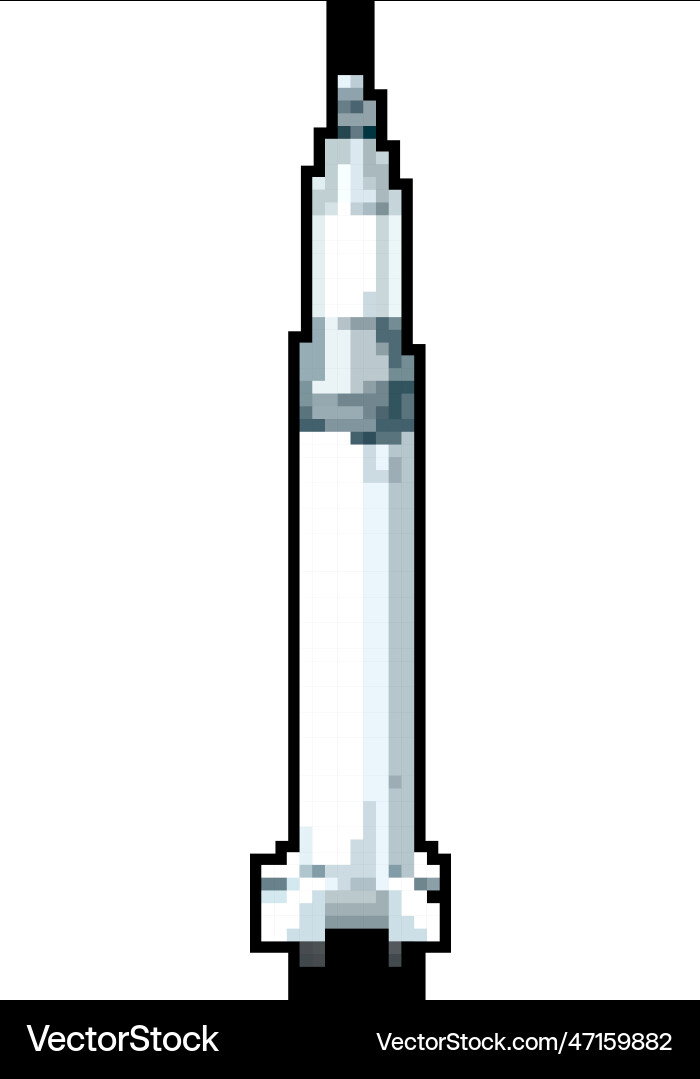 Speed rocket toy game pixel art Royalty Free Vector Image