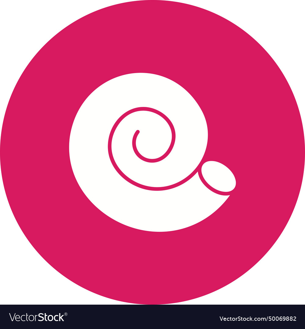 Spiral shell icon image Royalty Free Vector Image