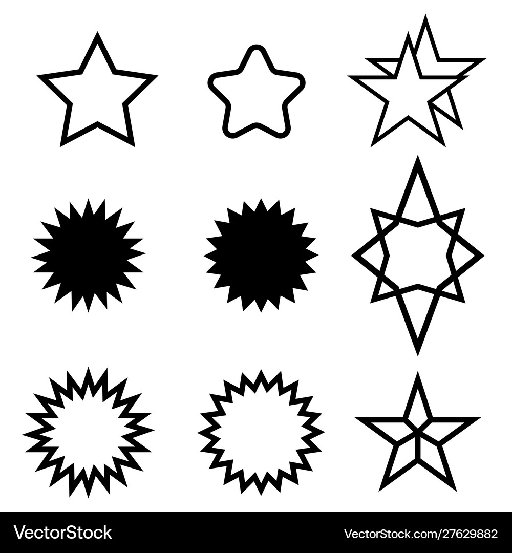 Stars sparkles sign symbol Royalty Free Vector Image