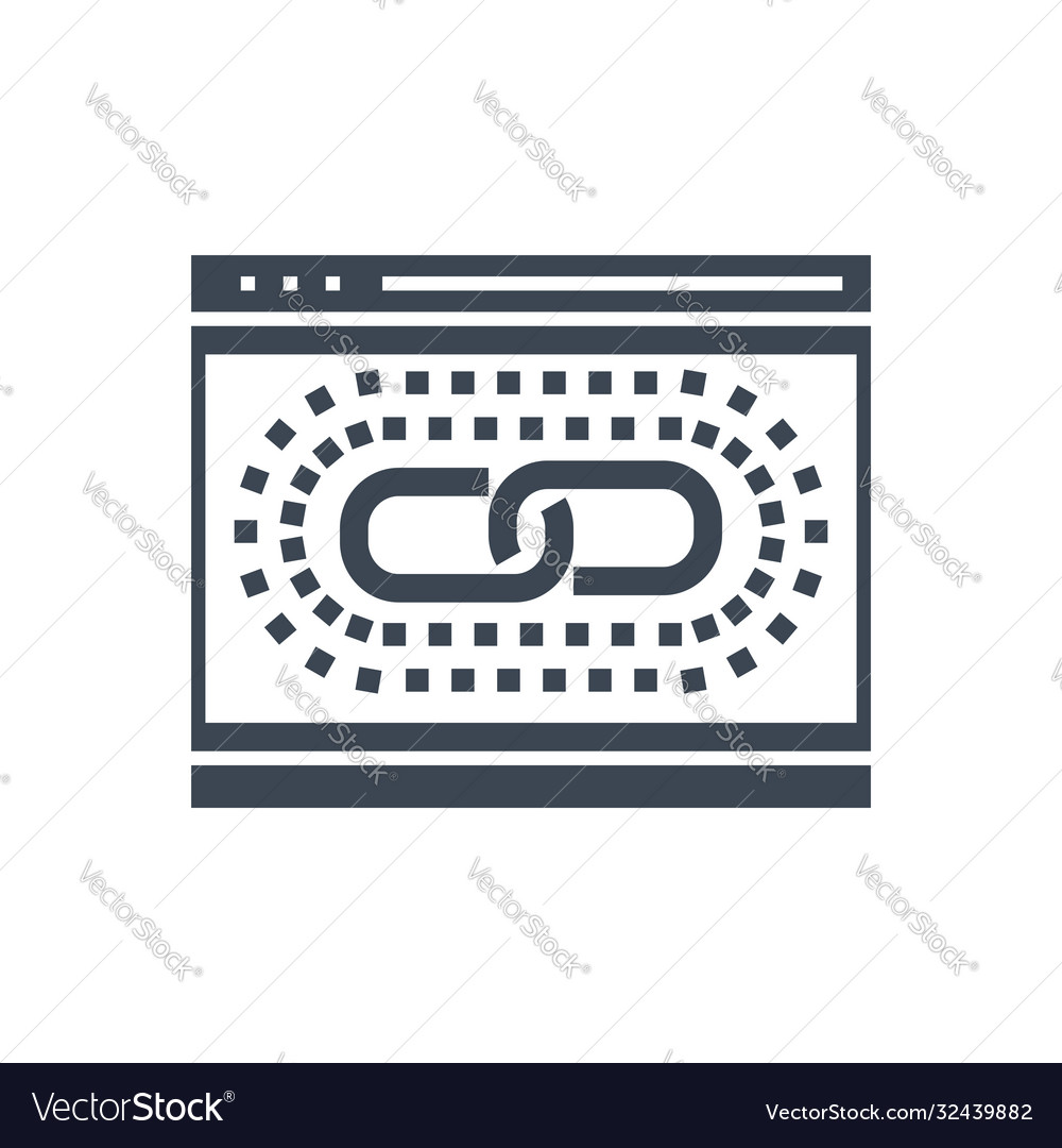 Web link optimization glyph icon Royalty Free Vector Image