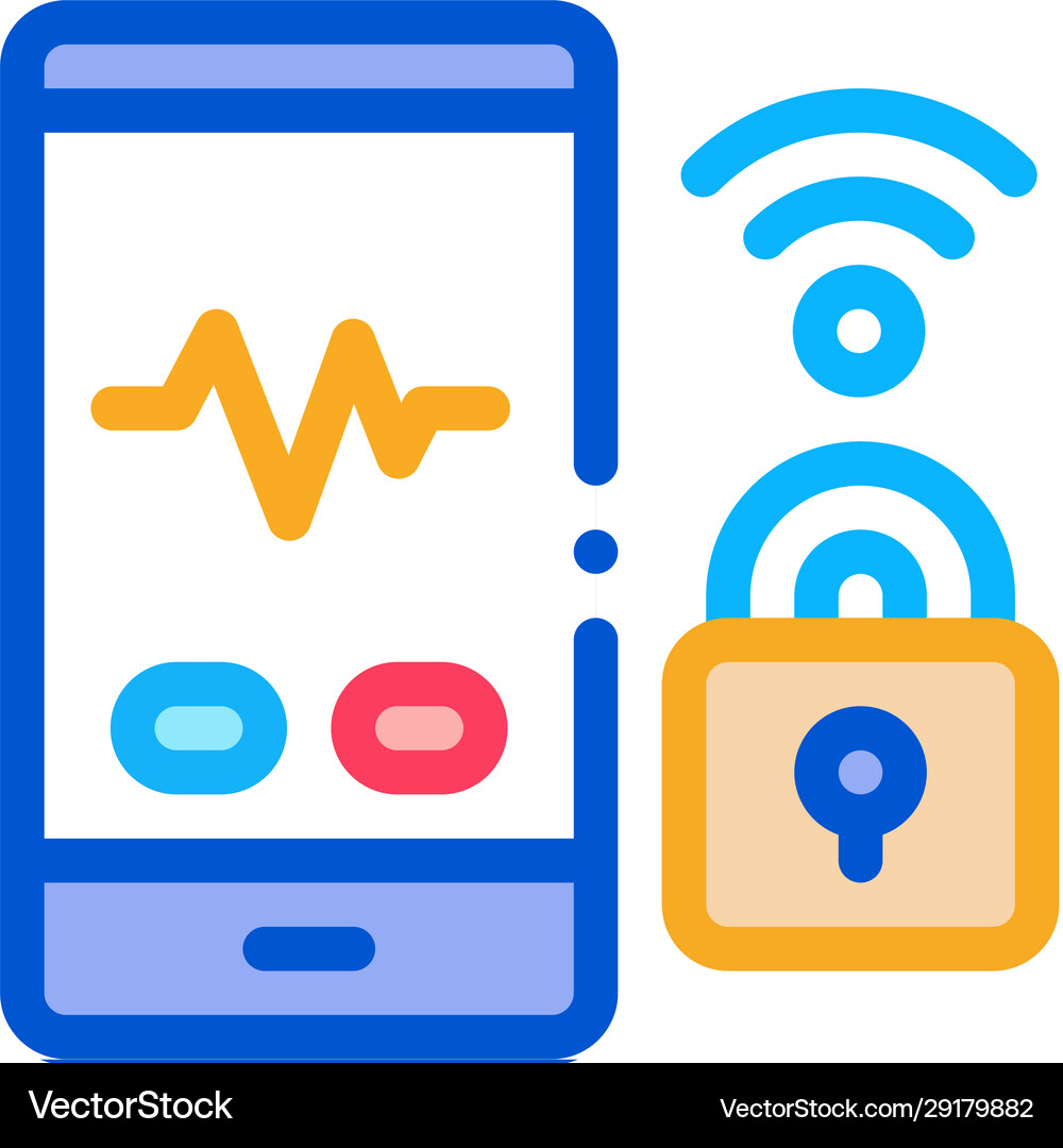 Wi-fi defense icon outline Royalty Free Vector Image