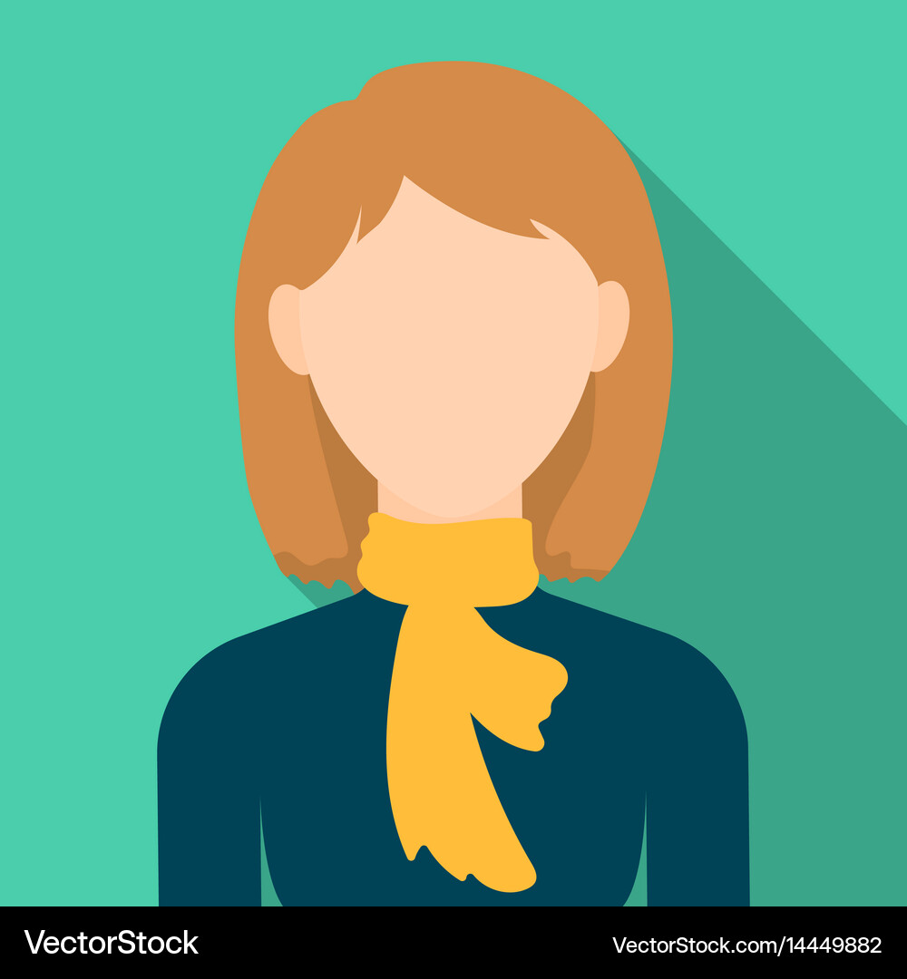 Woman icon flat single avatarpeaople from Vector Image