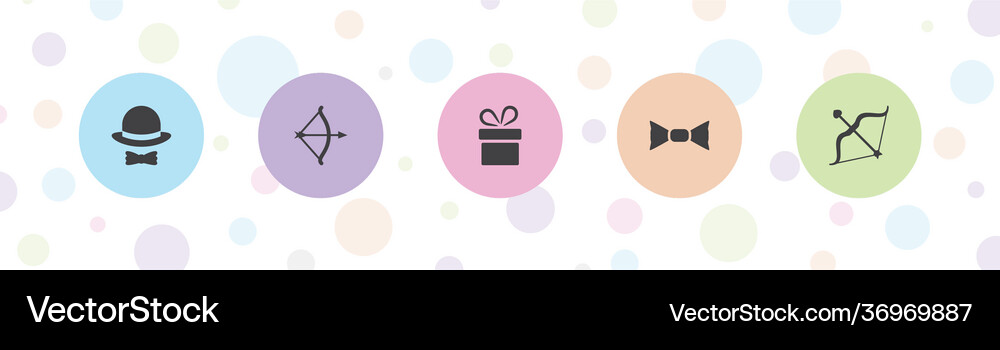Bow icons Royalty Free Vector Image - VectorStock