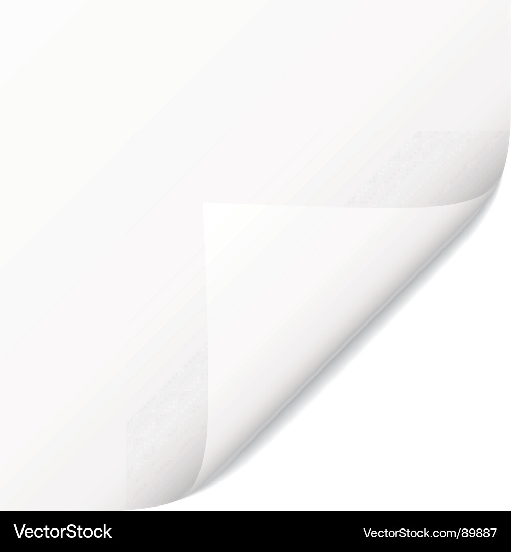 Curled Paper Corner Royalty Free Vector Image - VectorStock