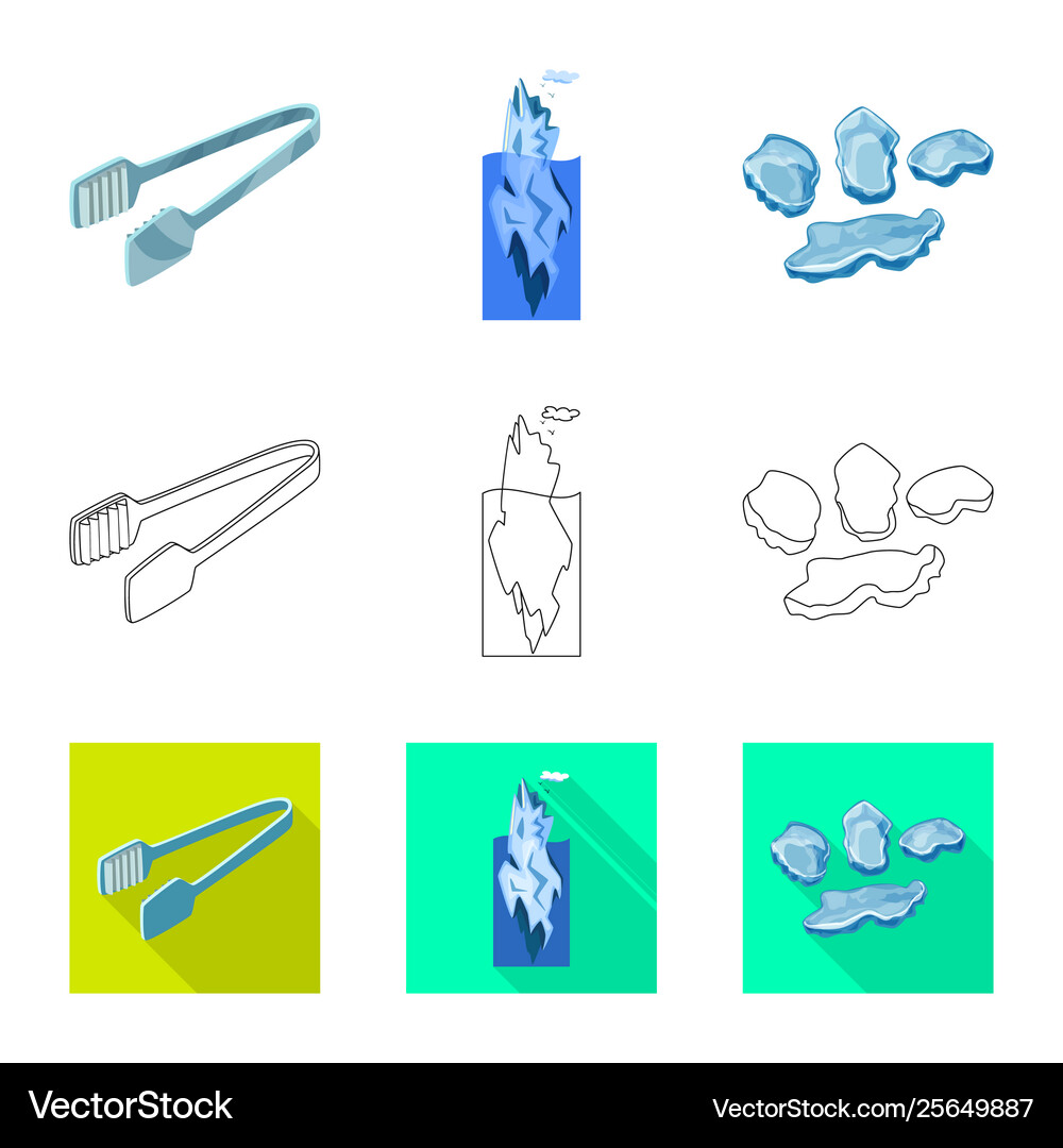 Design texture and frozen logo set Royalty Free Vector Image
