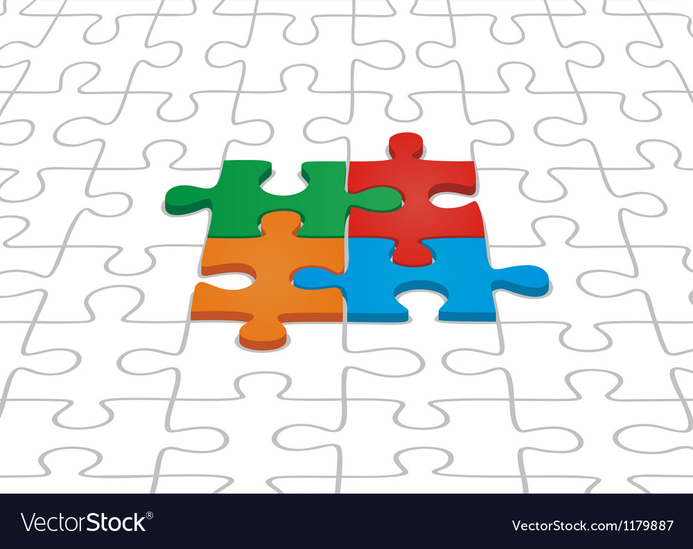 Many-colored puzzle pattern Royalty Free Vector Image