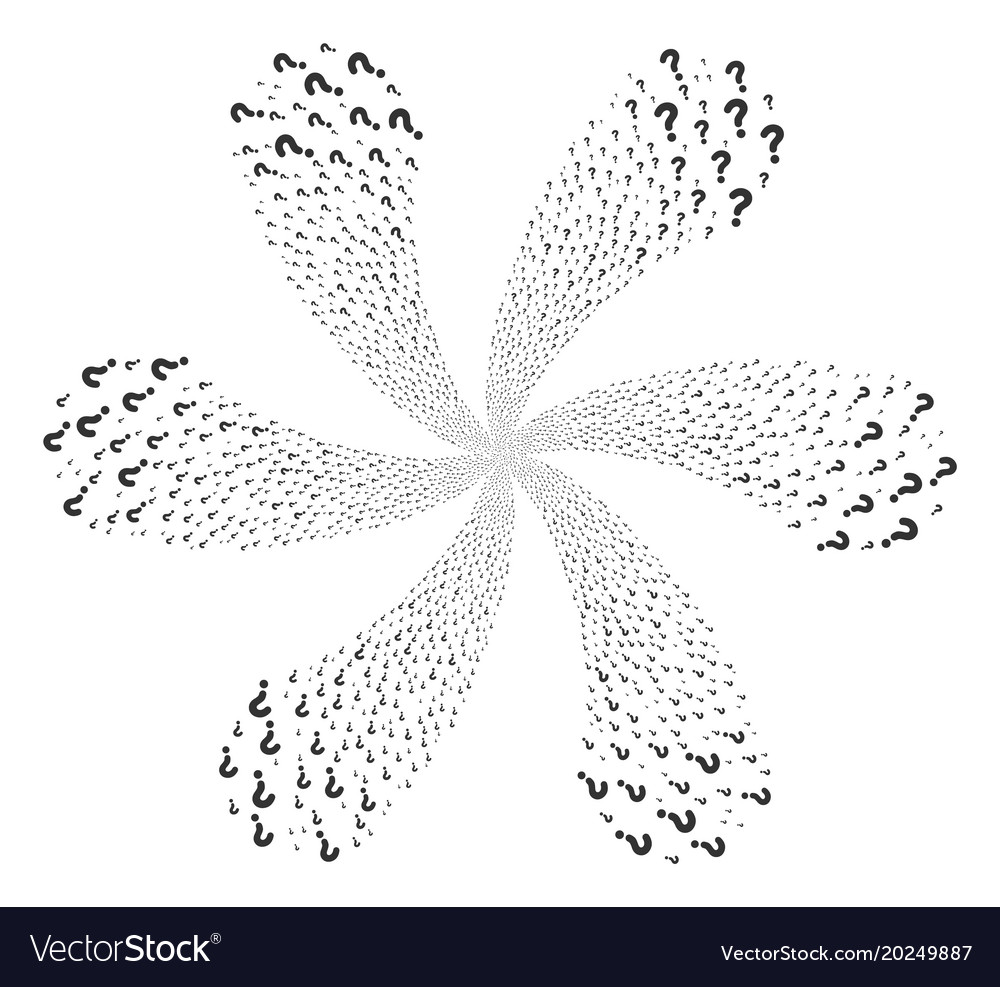 Question cycle burst Royalty Free Vector Image