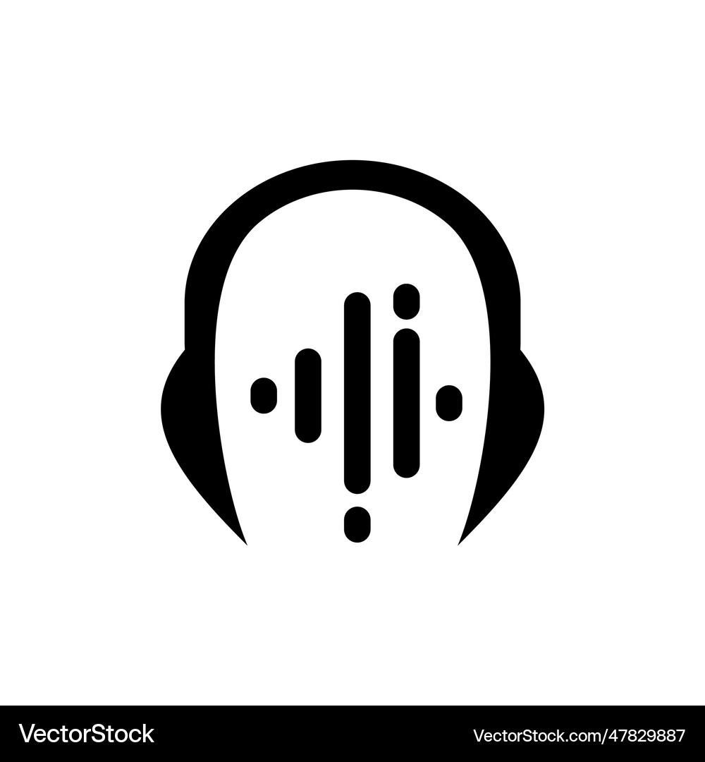 Recording studio music singer production logo Vector Image