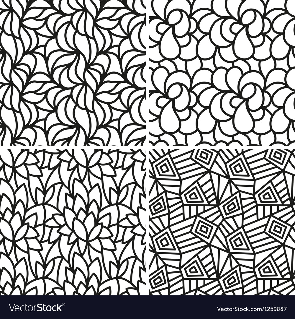 Seamless abstract backgrounds set Royalty Free Vector Image