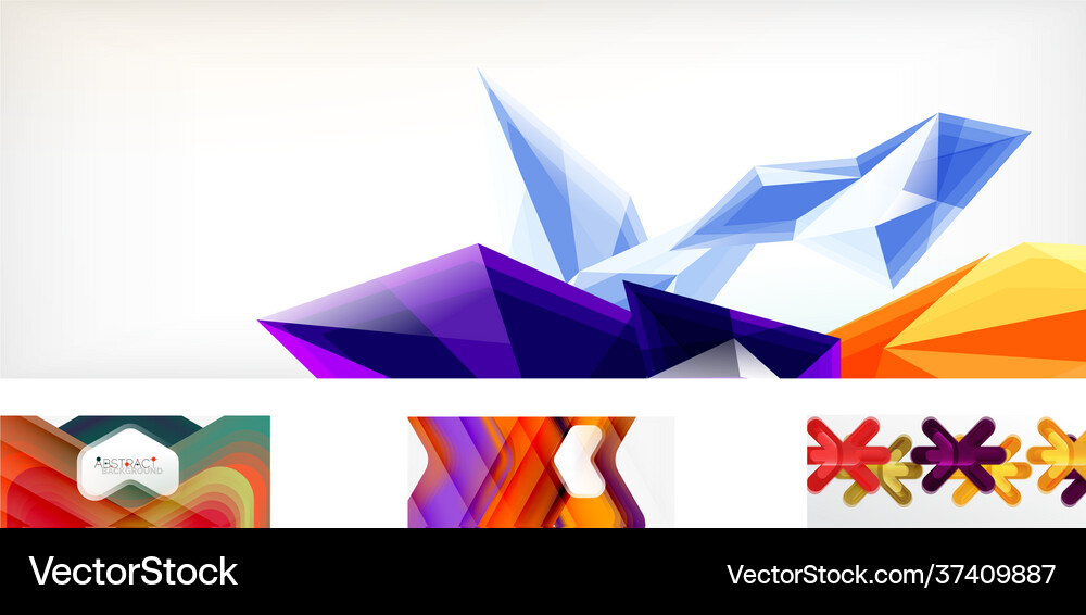 Set abstract backgrounds various design Royalty Free Vector