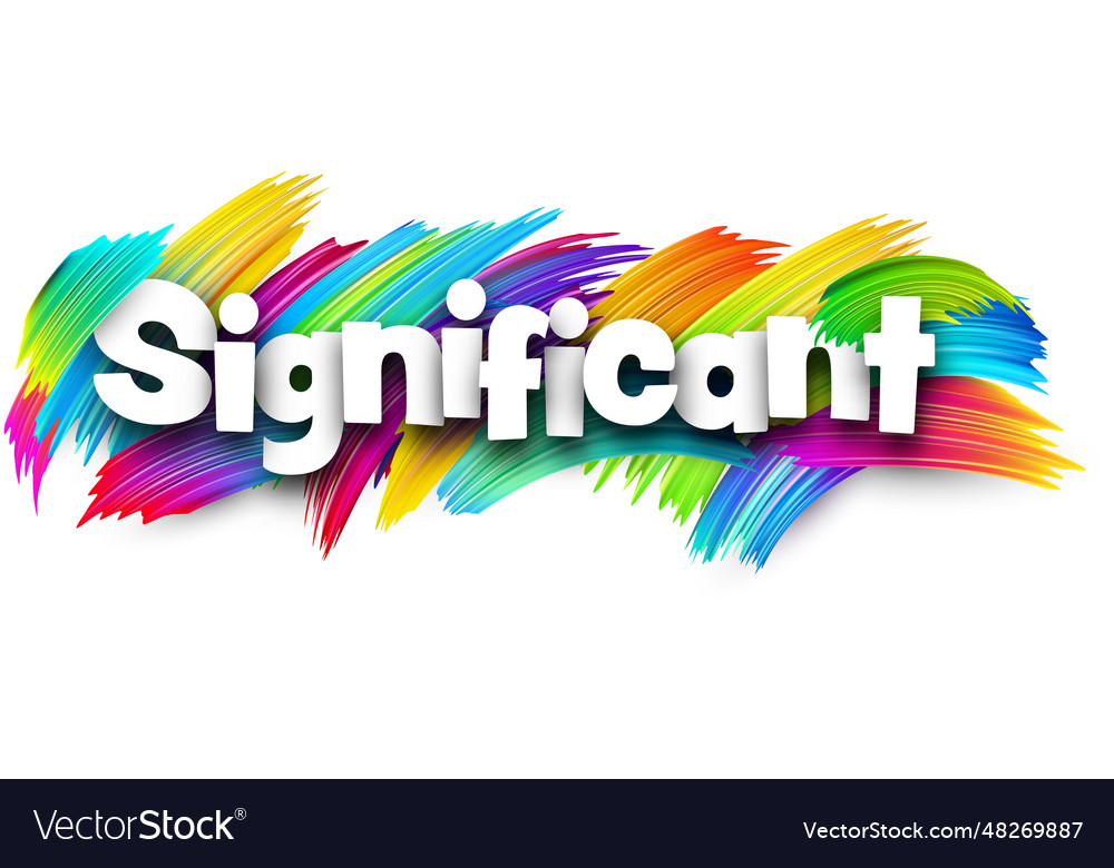 Significant paper word sign with colorful Vector Image