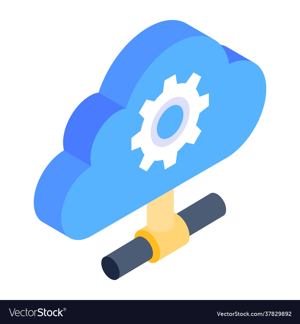 Cloud network management Royalty Free Vector Image