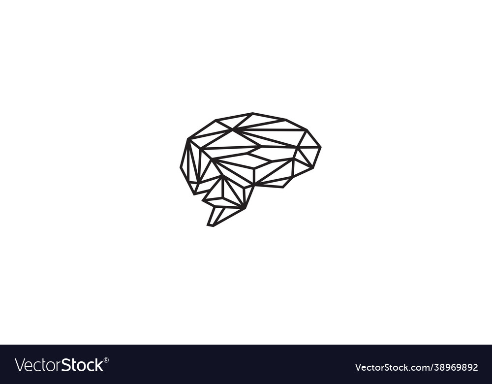 Creative abstract human brain head logo symbol Vector Image