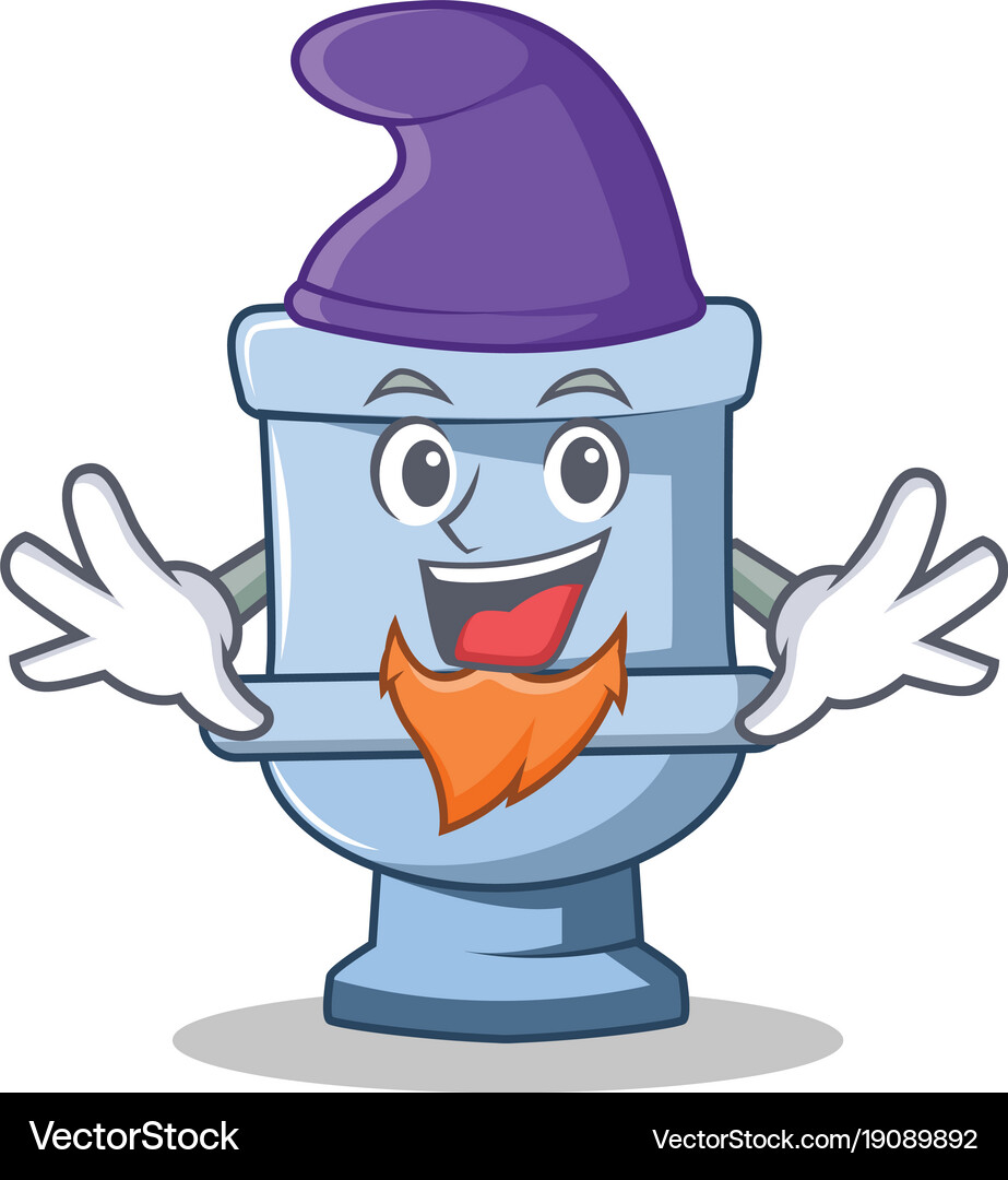 Elf toilet character cartoon style Royalty Free Vector Image