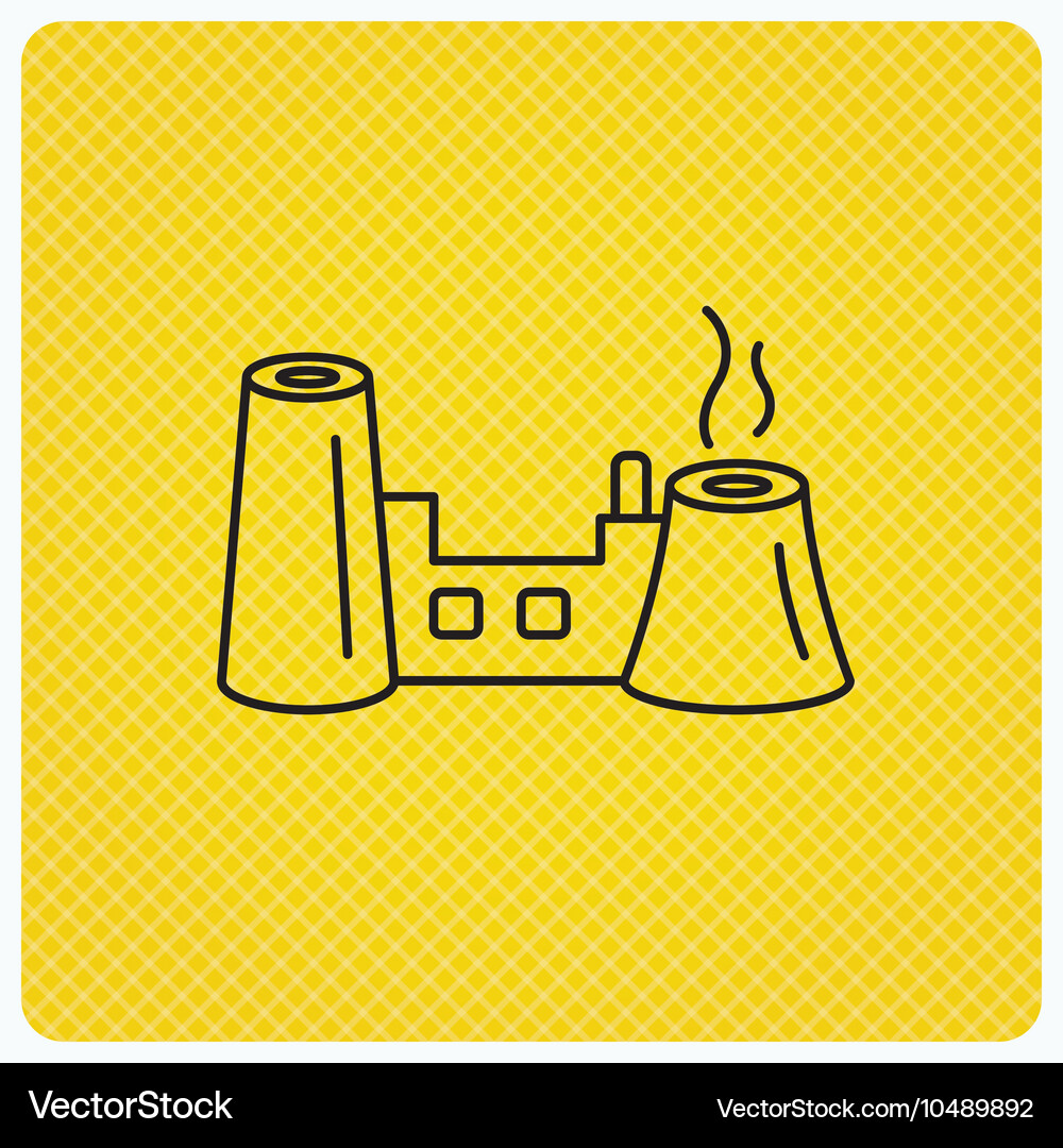 Factory icon industrial building sign Royalty Free Vector