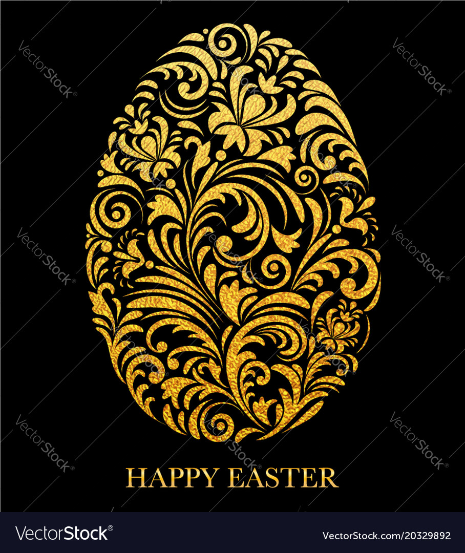 Floral easter egg Royalty Free Vector Image - VectorStock