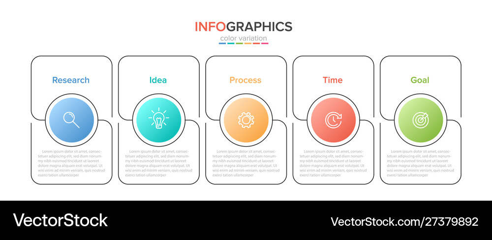 Infographic design with icons and 5 options Vector Image