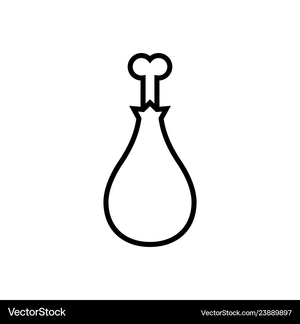Chicken leg icon graphic elements for your design Vector Image