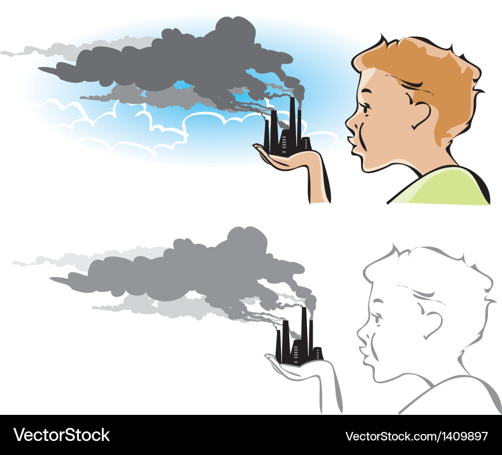 Environmental pollution Royalty Free Vector Image