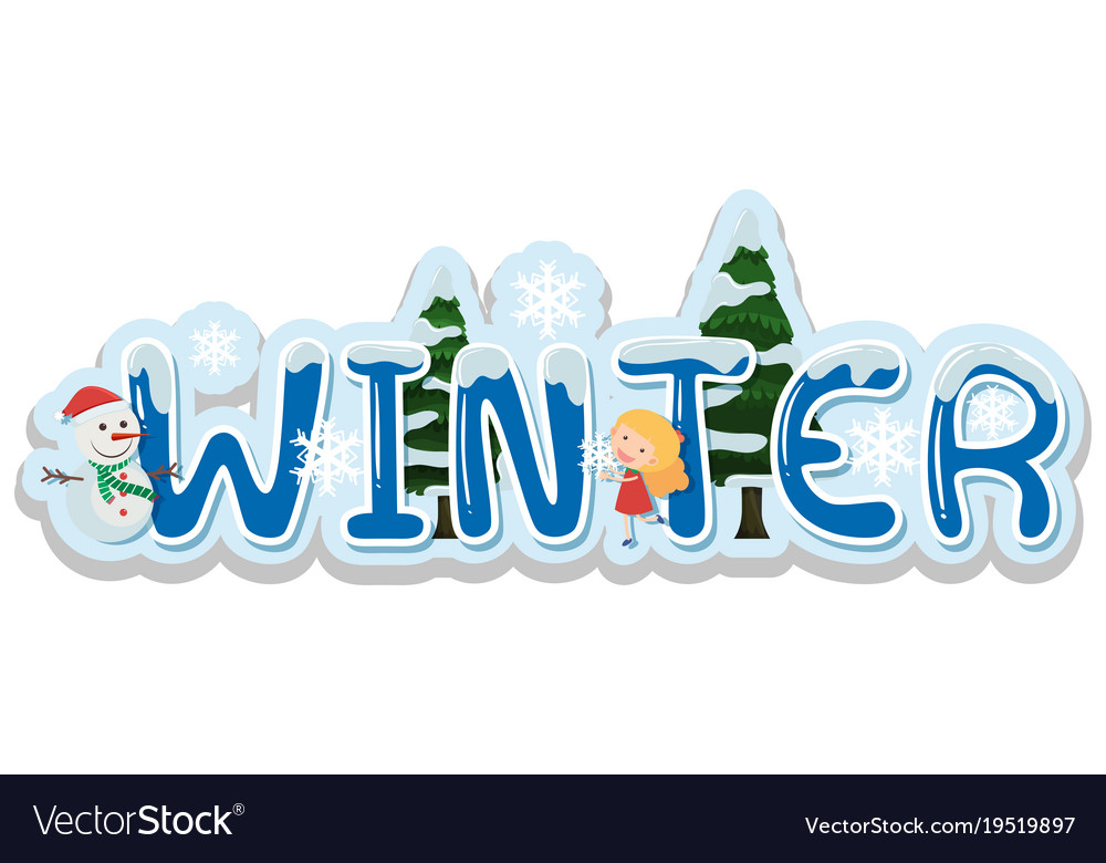 Winter Words Clip Art