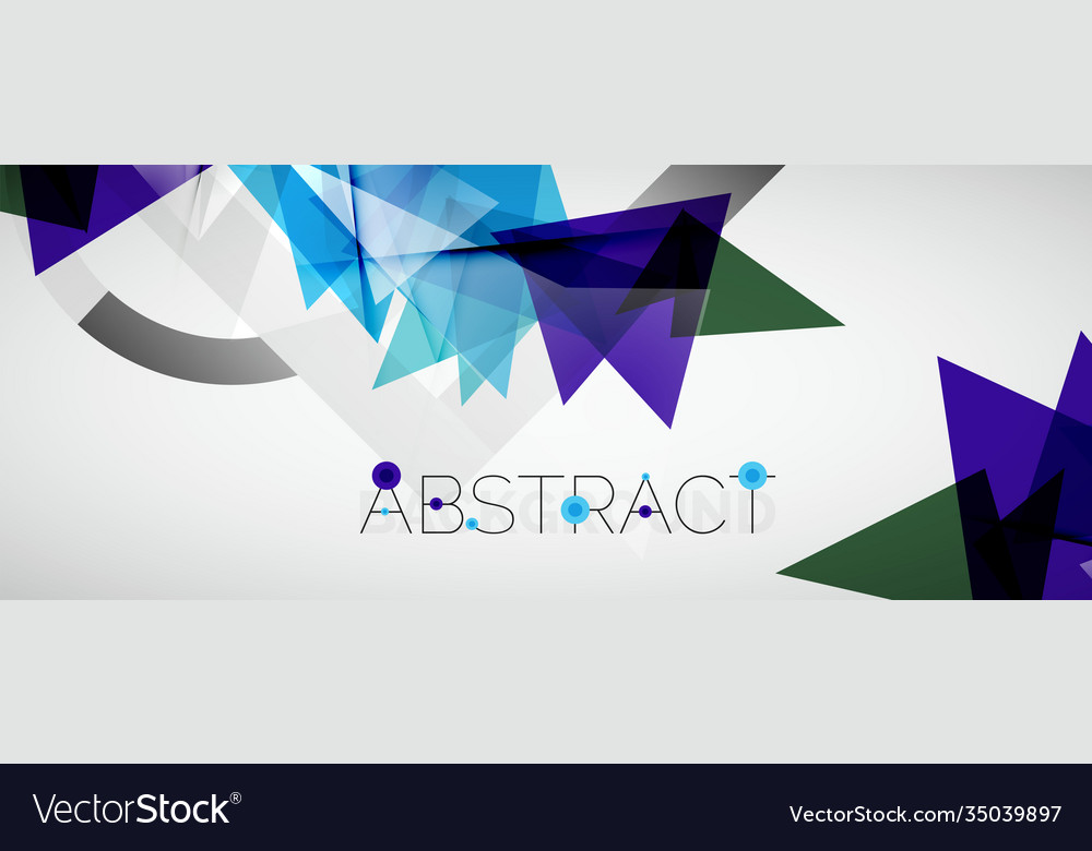 Geometric abstract background color triangle Vector Image