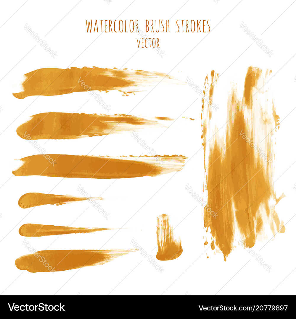 Golden hand paint ink texture background Vector Image