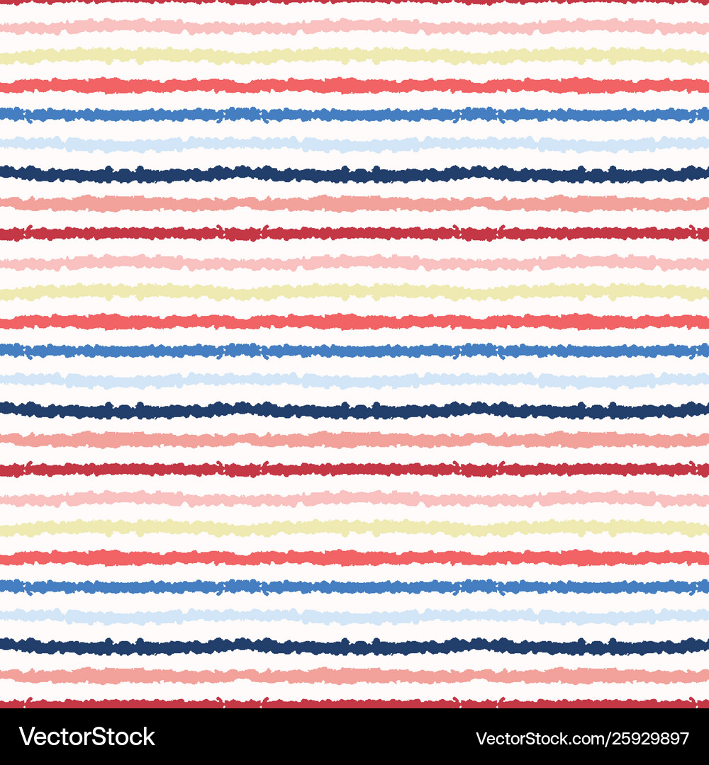 Hand drawn textured maritime stripes seamless Vector Image