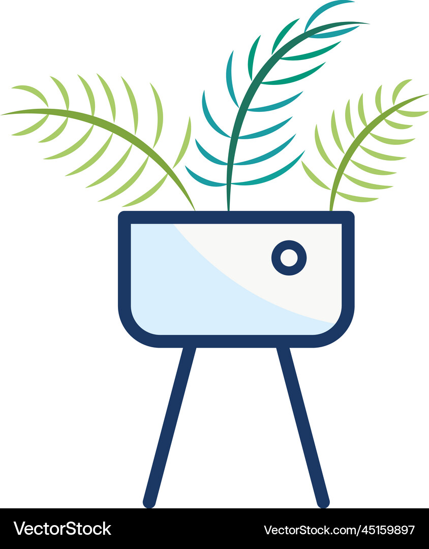 Isolated colored indoor plant icon Royalty Free Vector Image