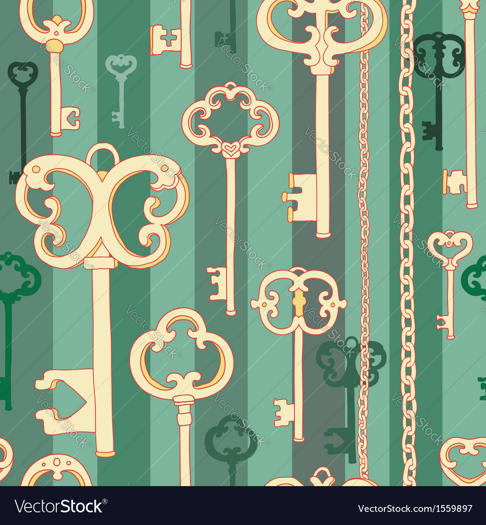Key pattern green Royalty Free Vector Image - VectorStock