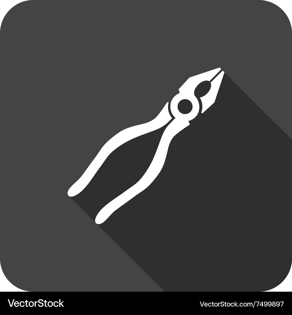 Pliers tool icon repair fix symbol Royalty Free Vector Image
