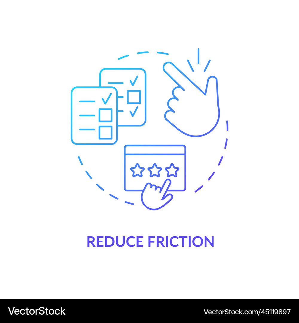 Reduce Friction - Star Rating Concept Royalty Free Vector