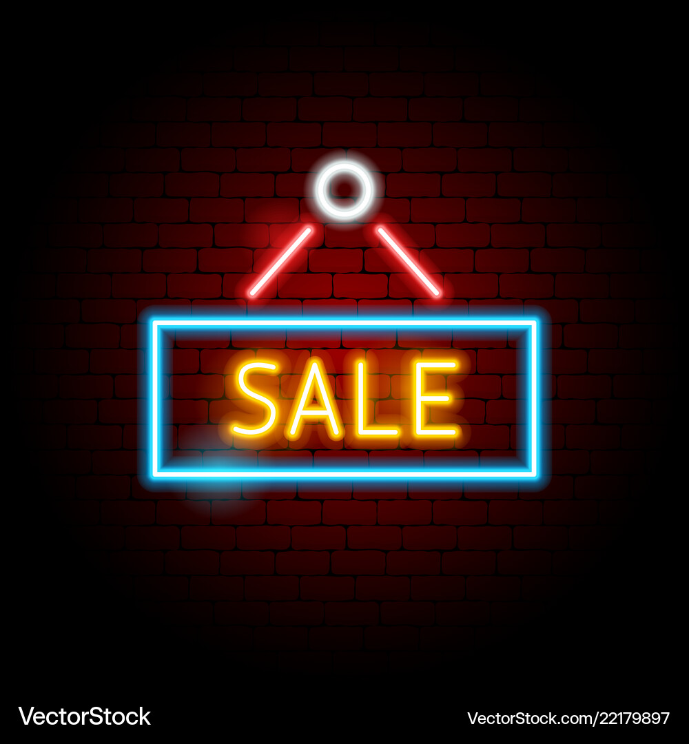 Sale neon sign Royalty Free Vector Image - VectorStock