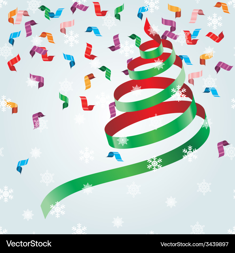 Shiny streamers or party serpentine Royalty Free Vector
