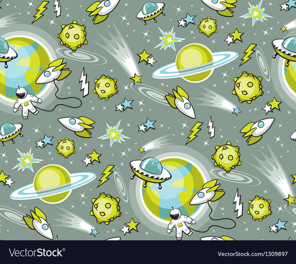 Space pattern Royalty Free Vector Image - VectorStock
