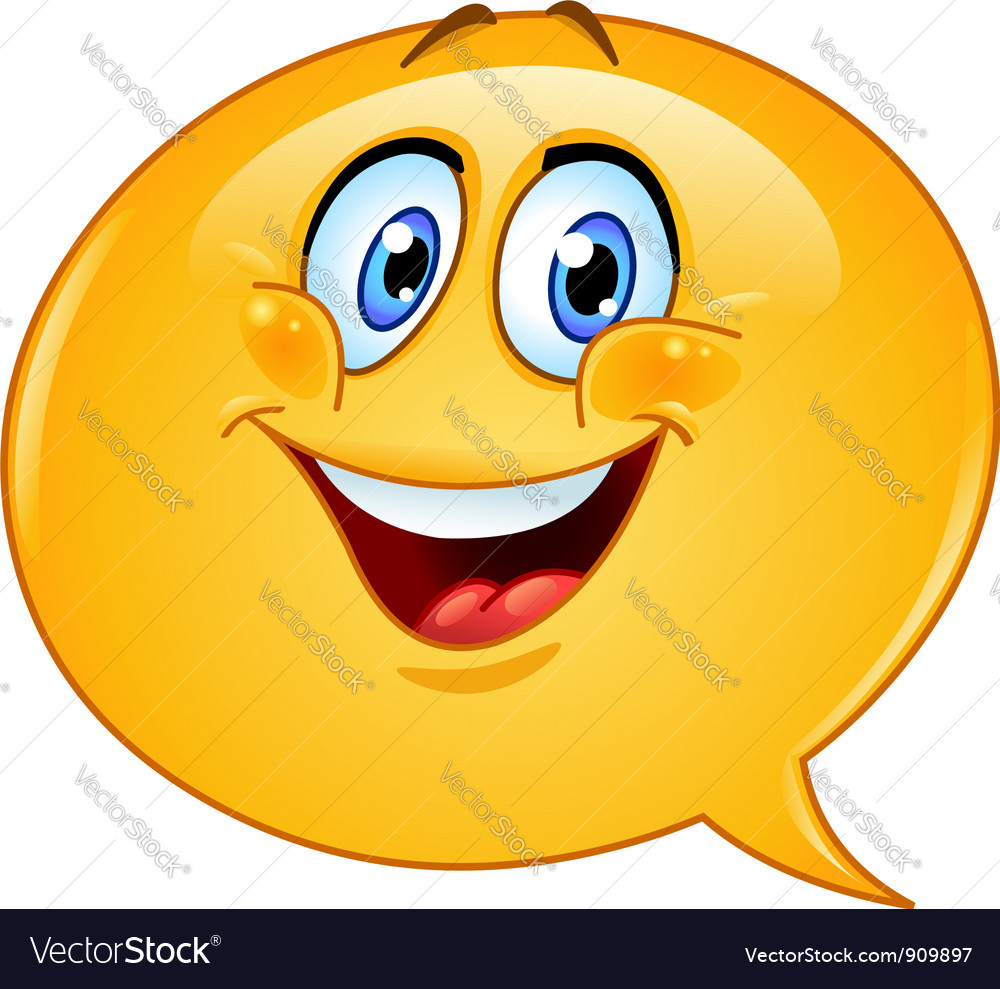 Speech Bubble Emoticon Royalty Free Vector Image