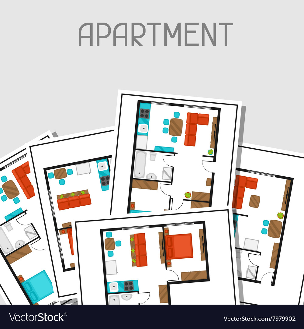 Background with architectural projects Royalty Free Vector