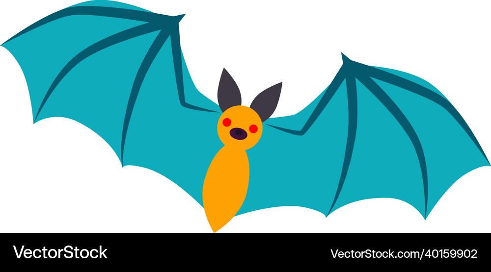 Flying bat as australian animal with spread Vector Image