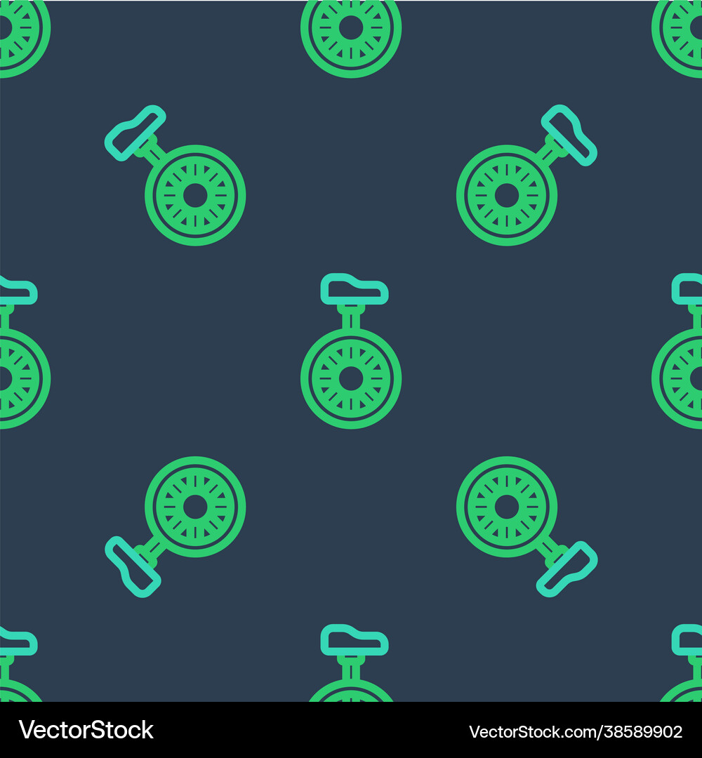 Line unicycle or one wheel bicycle icon isolated Vector Image