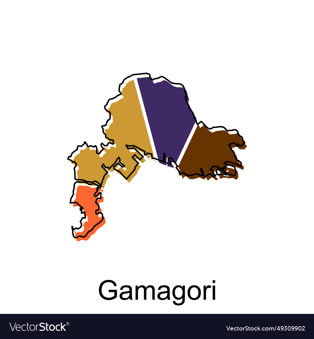 Map city of gamagori design high detailed Vector Image