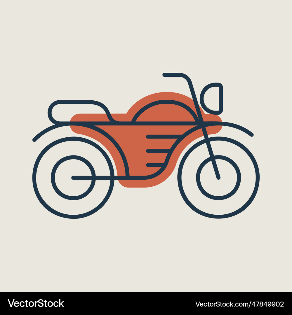 Motorcycle isolated icon graph symbol for travel Vector Image
