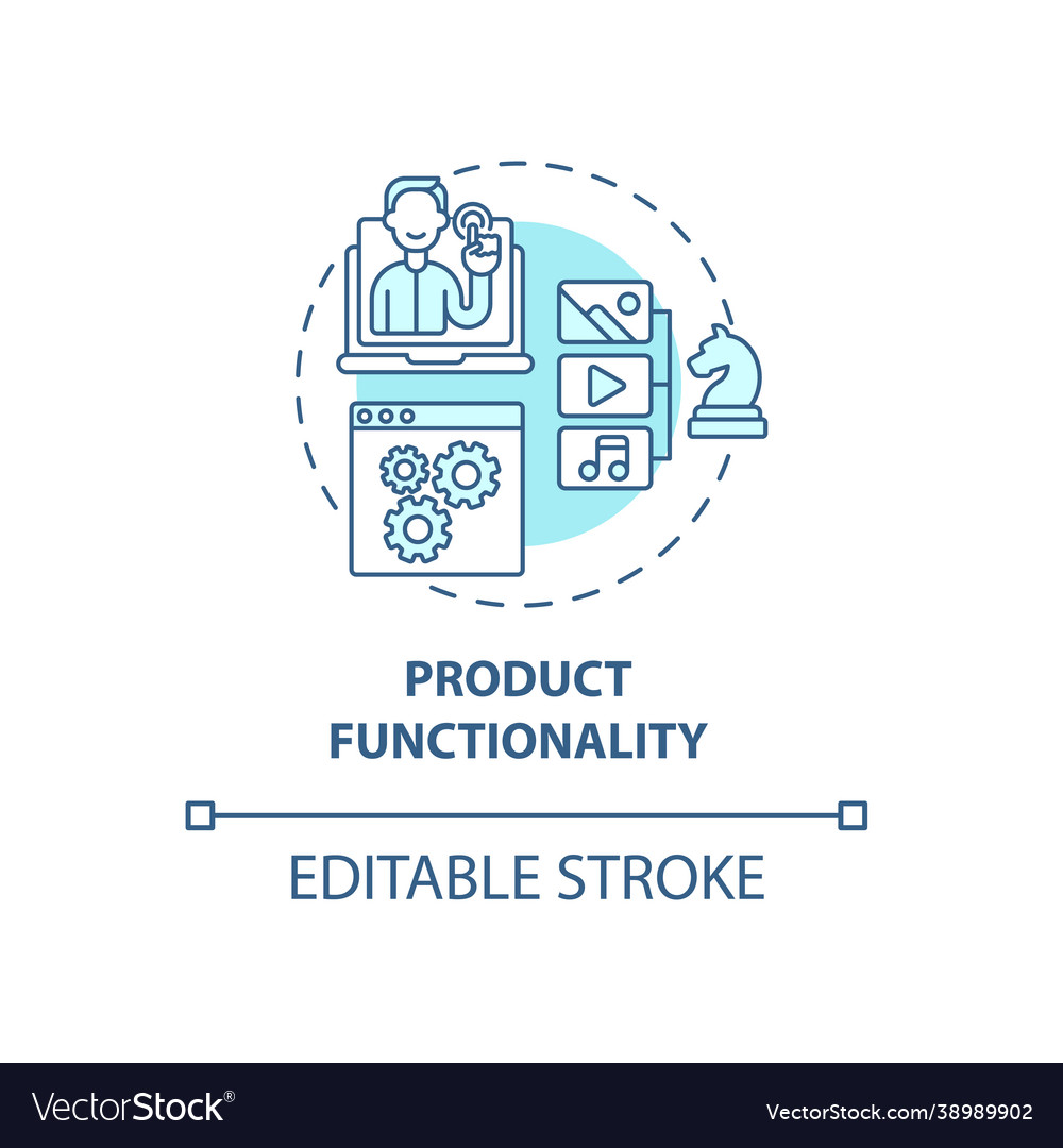 Product functionality concept icon Royalty Free Vector Image Product functionality concept icon Royalty Free Vector Image