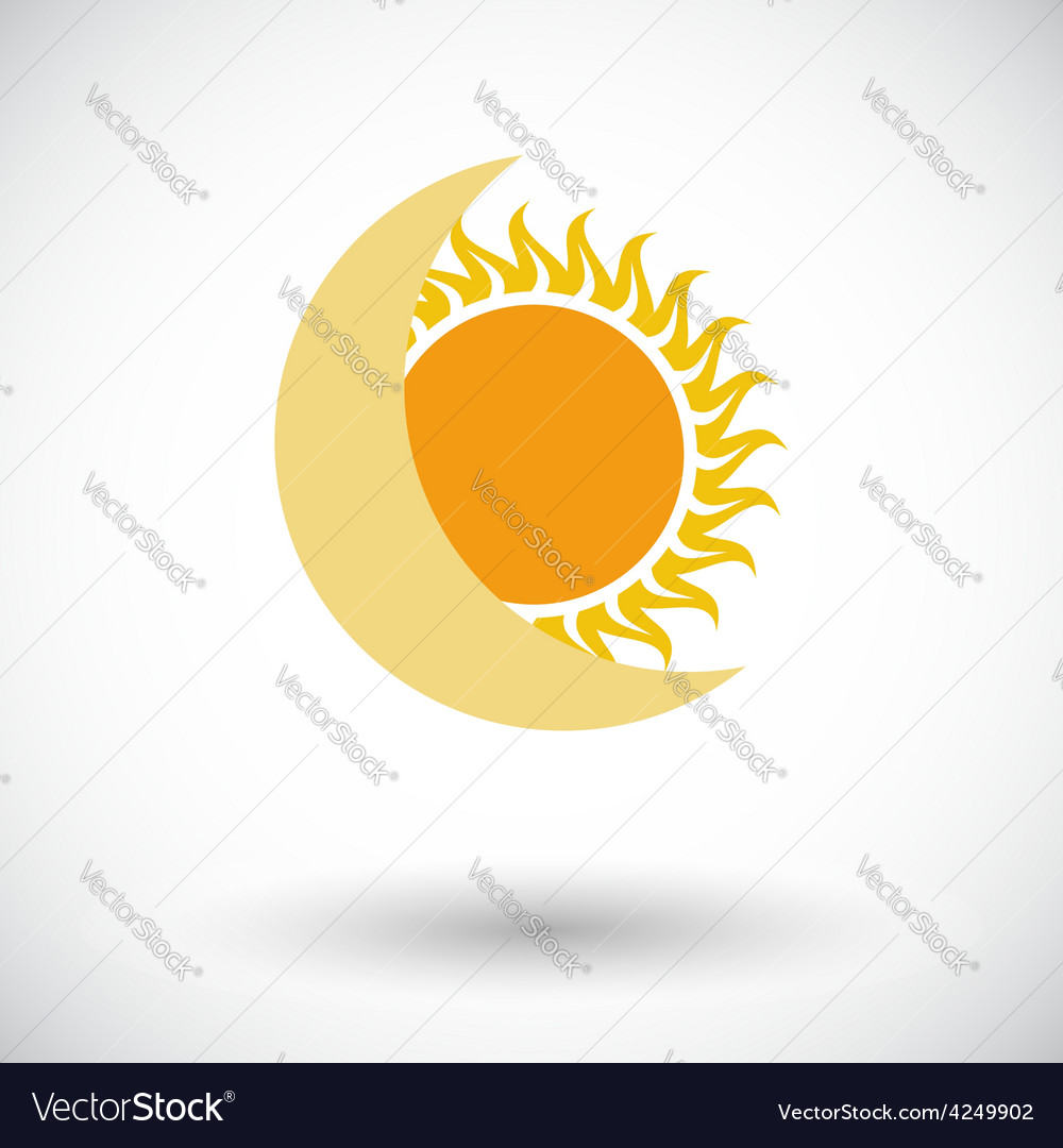 Solar eclipse single icon Royalty Free Vector Image