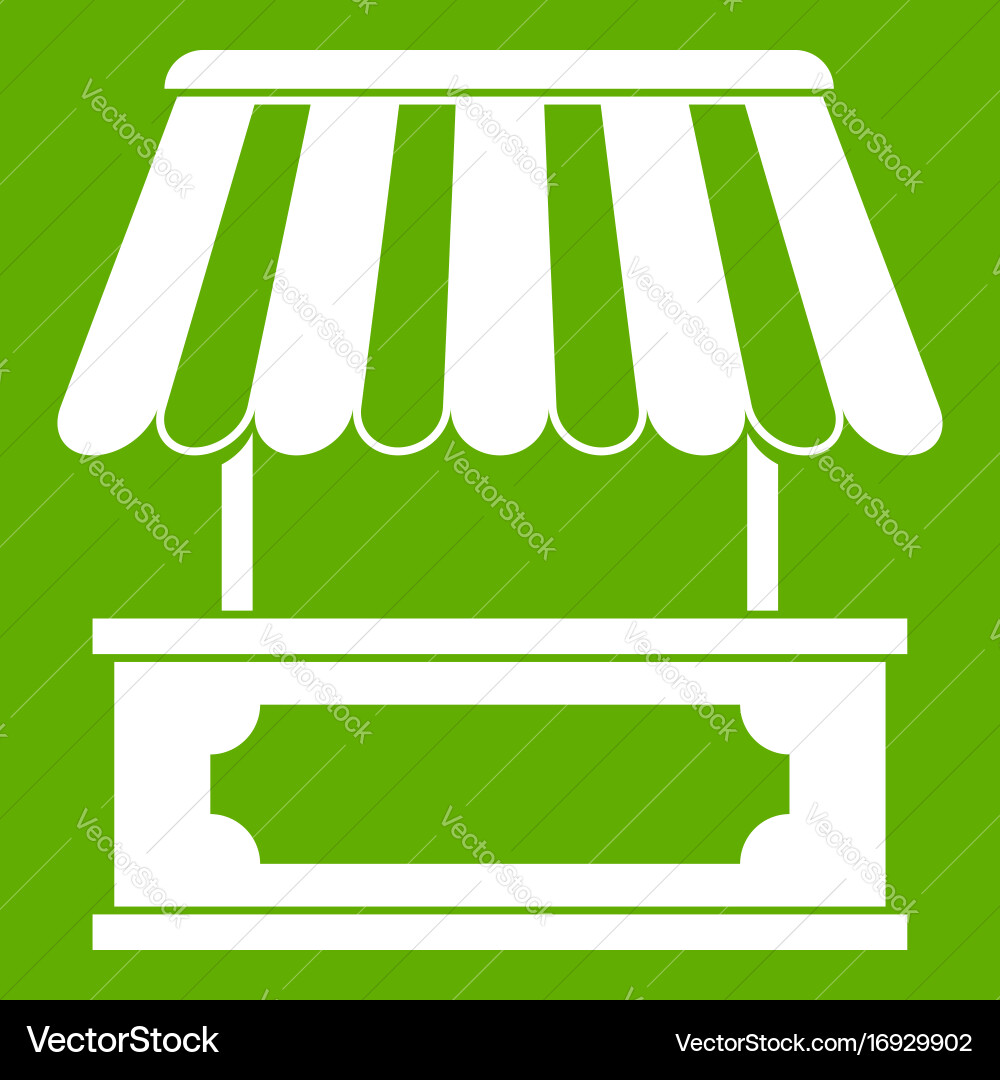 Street kiosk icon green Royalty Free Vector Image