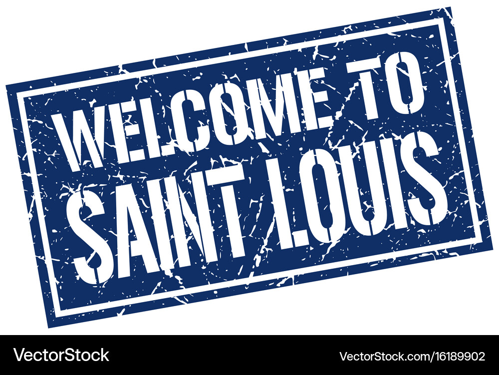 Welcome to saint louis stamp Royalty Free Vector Image