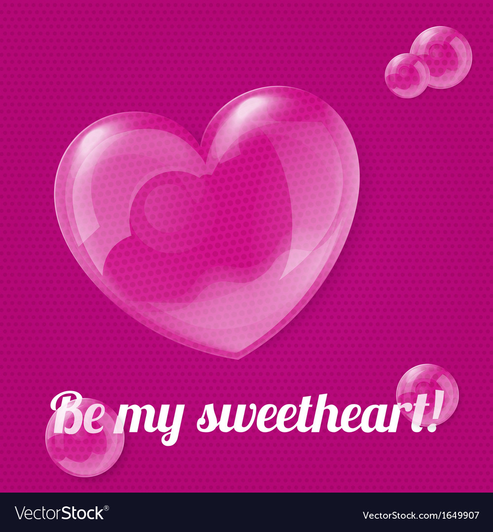 Bubble heart Royalty Free Vector Image - VectorStock