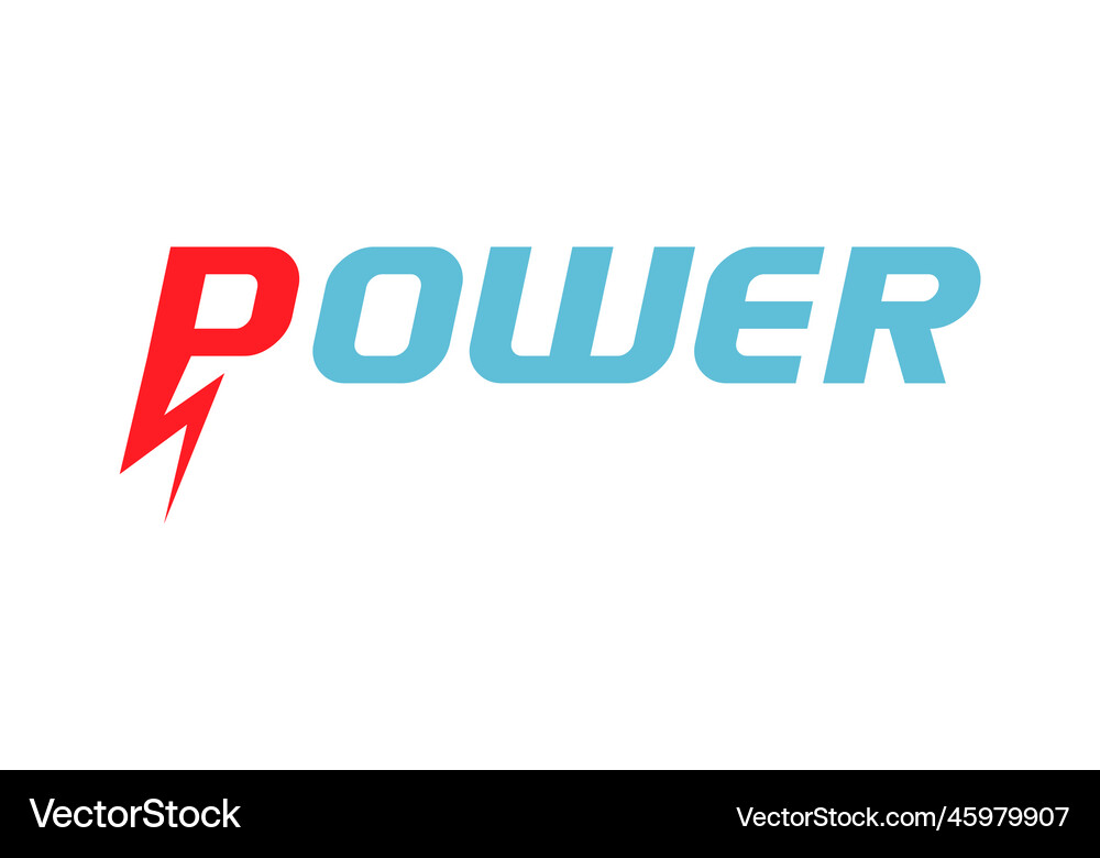 Eps10 power logo design electric energy logotype Vector Image