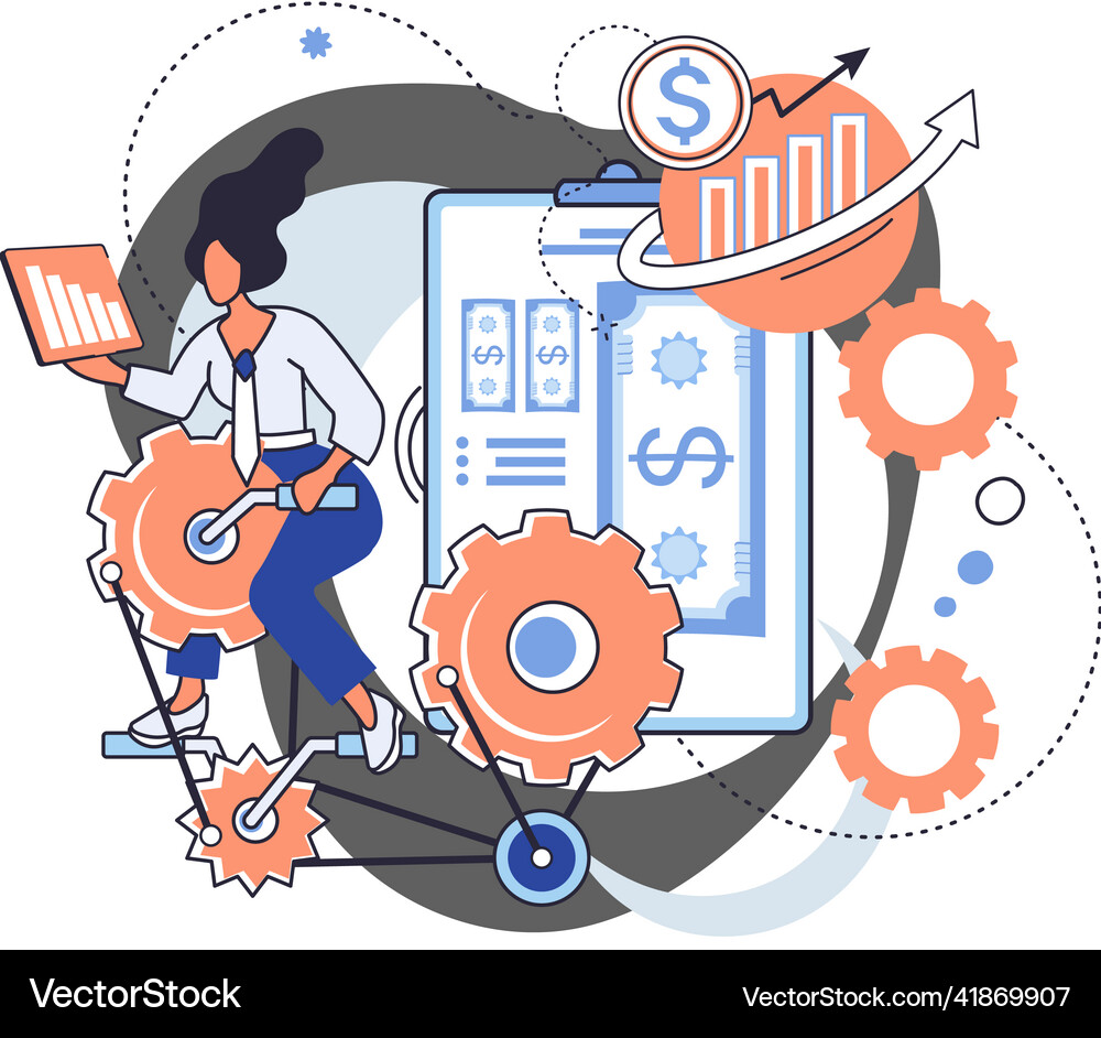 Financial analysis effective management of funds Vector Image