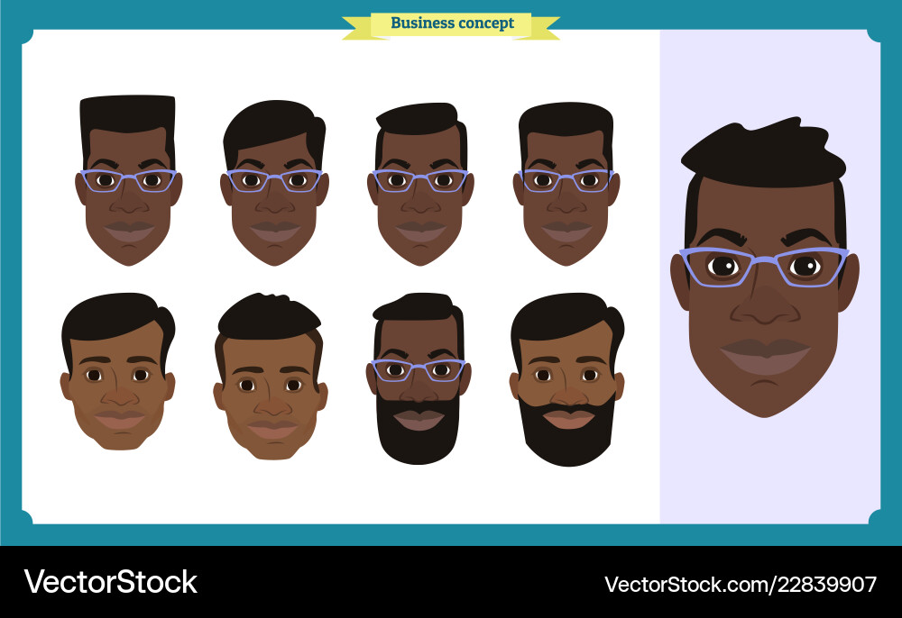 Group working people business black american Vector Image