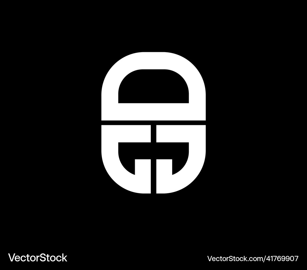 Letter ggd geometric logo template Royalty Free Vector Image