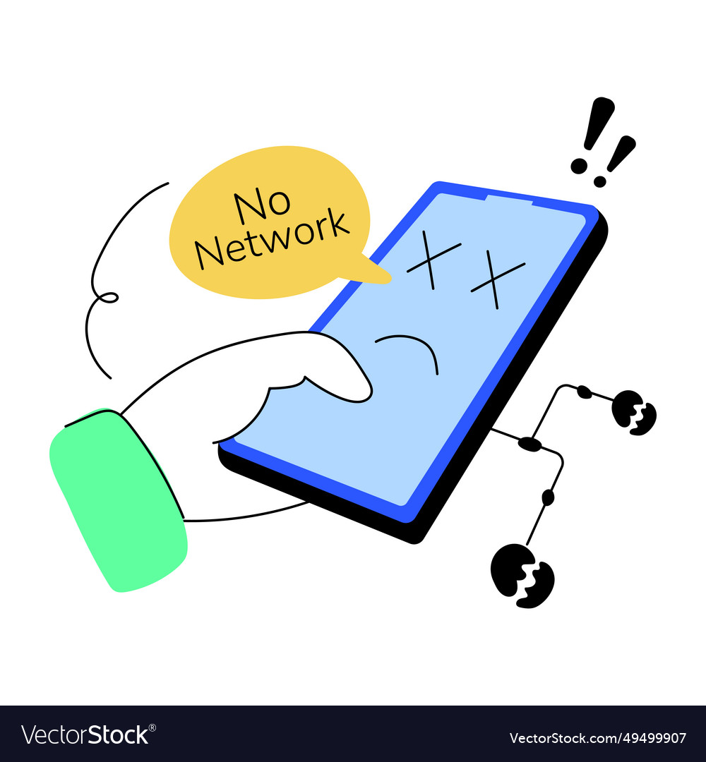 Network lost Royalty Free Vector Image - VectorStock